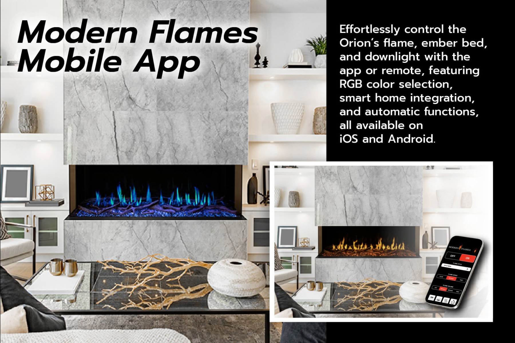 Modern Flames 36-inch Orion Traditional Virtual Electric Fireplace